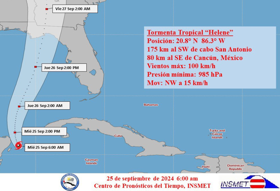 Tormenta tropical Helene se aproxima al canal de Yucatán – Cubavisión Internacional